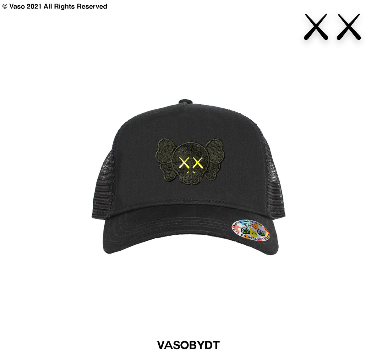 Kaws blk Cap – VASO BY DIEGO TORRES